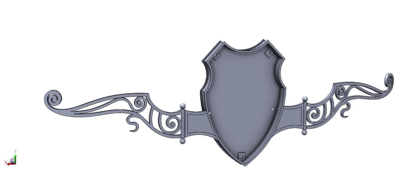 Shield display herald 3D model | CGTrader