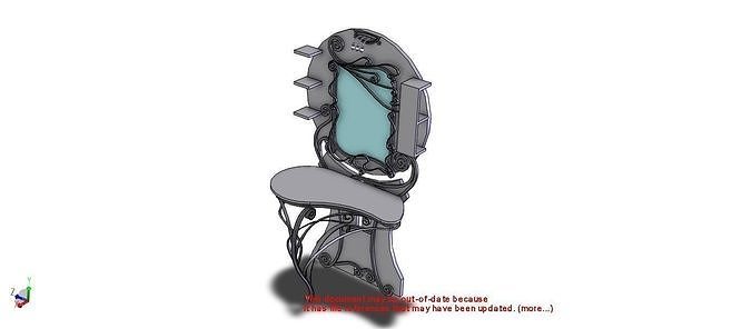 Complex mirror with table 3D model | CGTrader