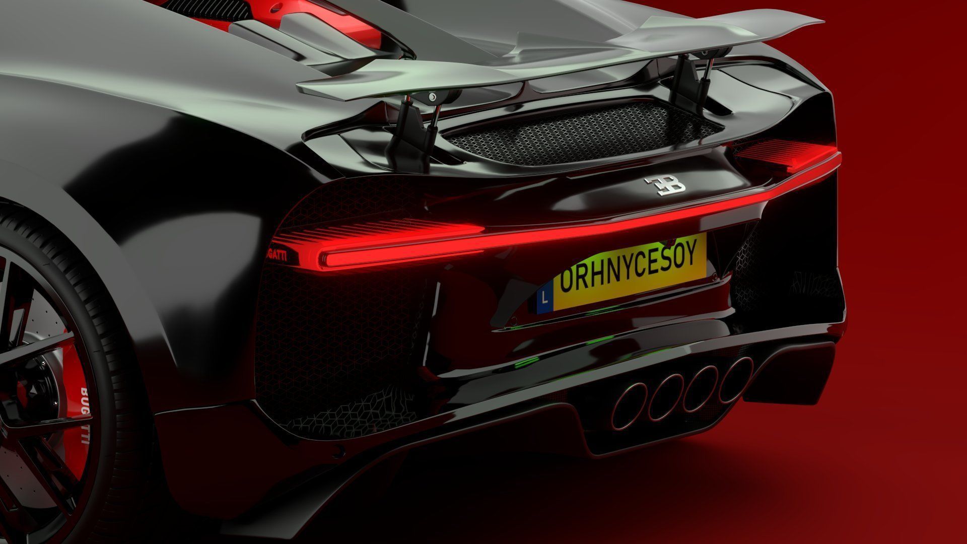 Bugatti Chiron Sport 2021 Red 3D model animated | CGTrader