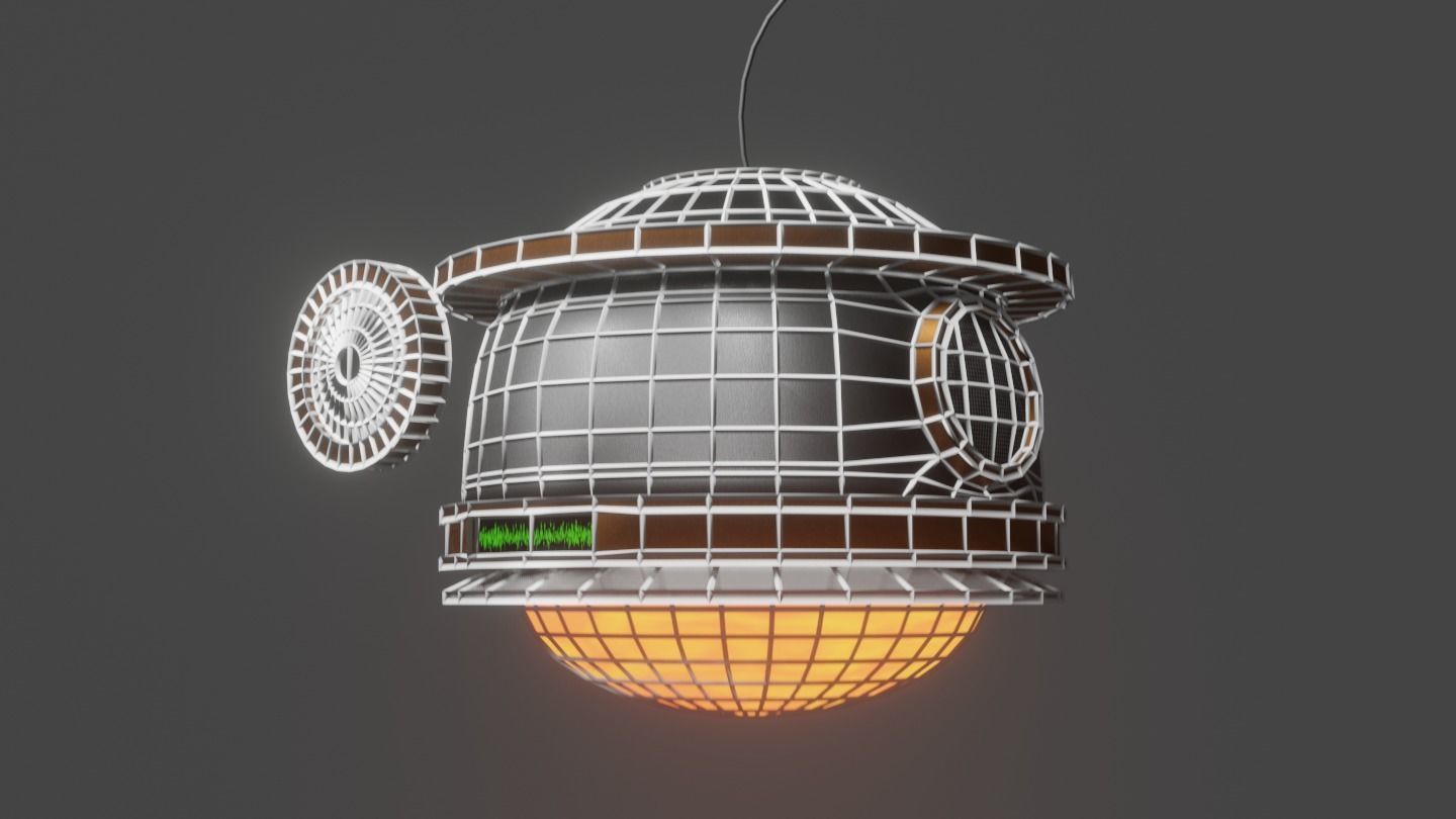 Little Floating Robot free 3D model rigged | CGTrader