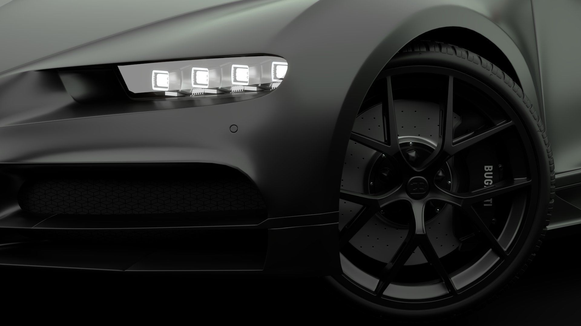 Bugatti Chiron Sport 2021 Matte 3D model animated | CGTrader