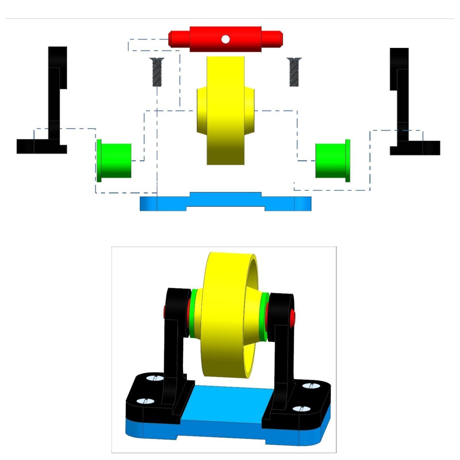 Belt Roller Assembly 3D model 3D printable | CGTrader