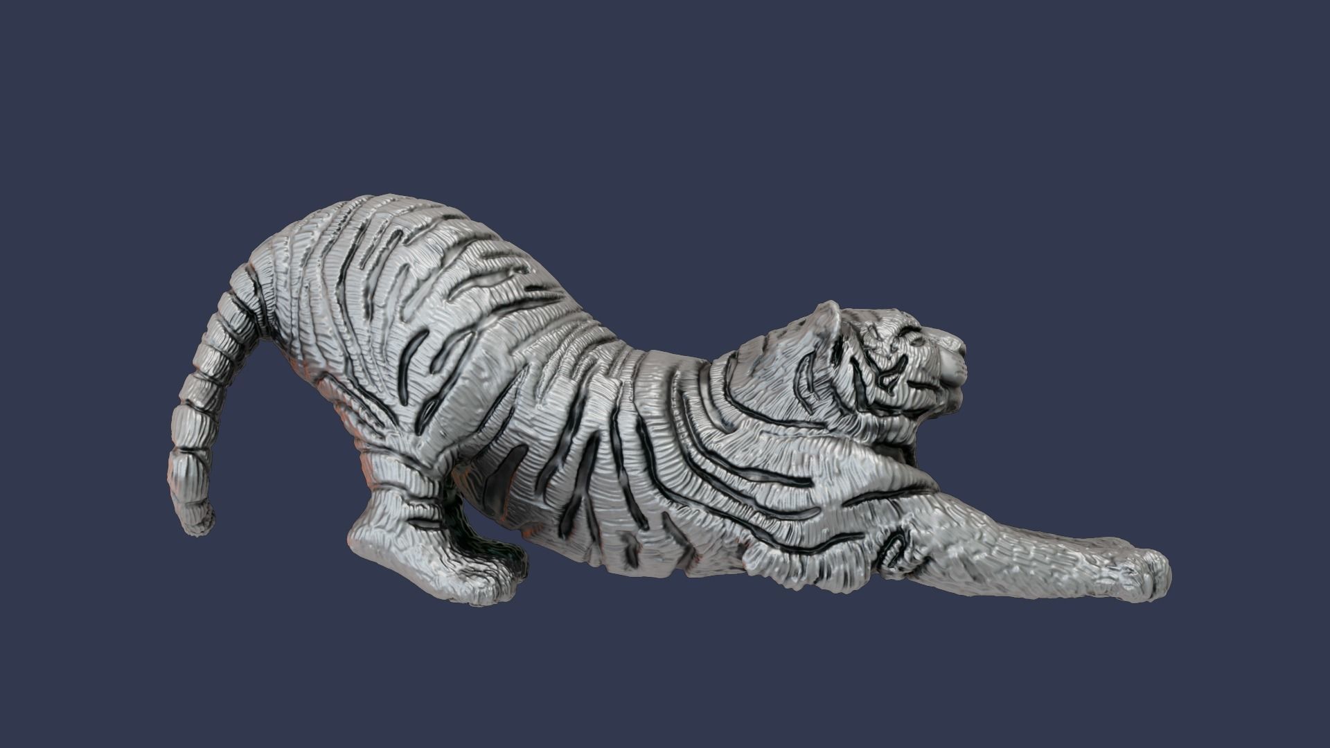 Decorative figurine of a tiger 3D print model 3D model 3D printable ...