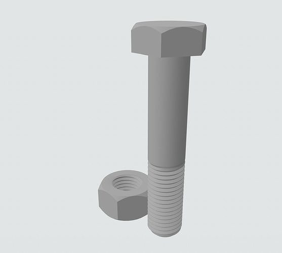 SCREW bolt and nut free 3D model | CGTrader