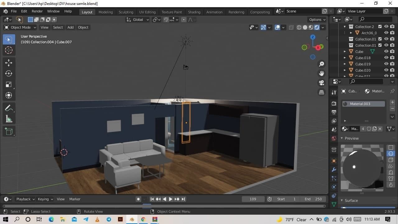 mid sized apartment design 3D model | CGTrader