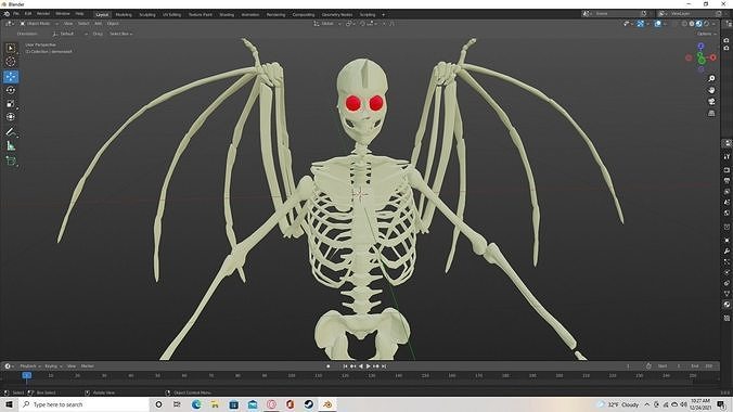 3D model low poly skeleton VR / AR / low-poly | CGTrader
