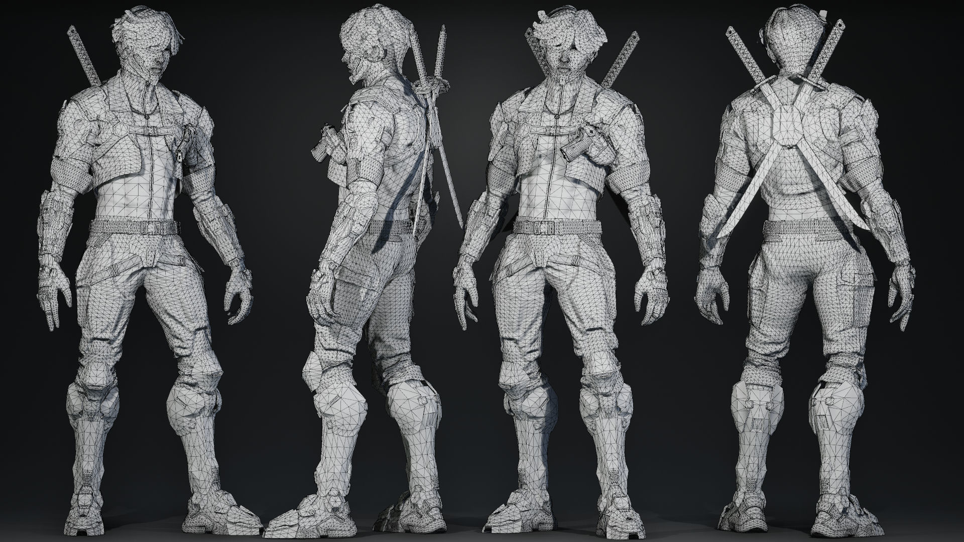 3D model Hero Super Soldier Game-Ready Character VR / AR / low-poly ...