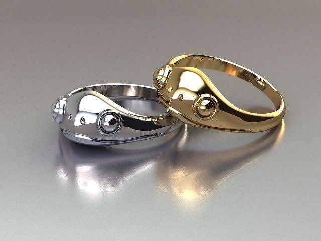 Frog Ring 3D model 3D printable | CGTrader