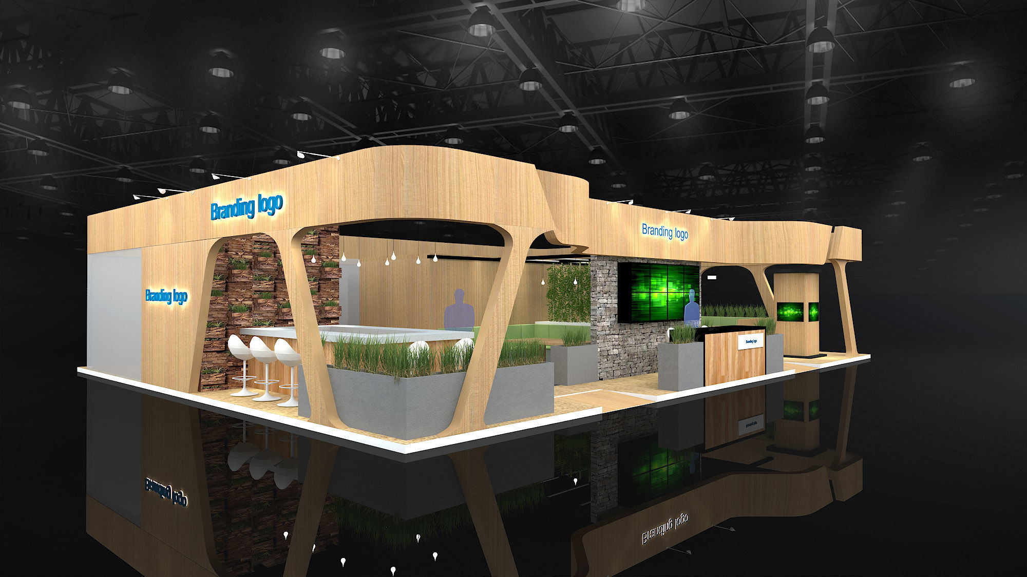 Custom Pavilion booth version 1 3D model | CGTrader