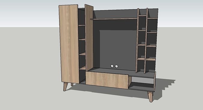TV Stand 2000x400x1710mm 3D model | CGTrader