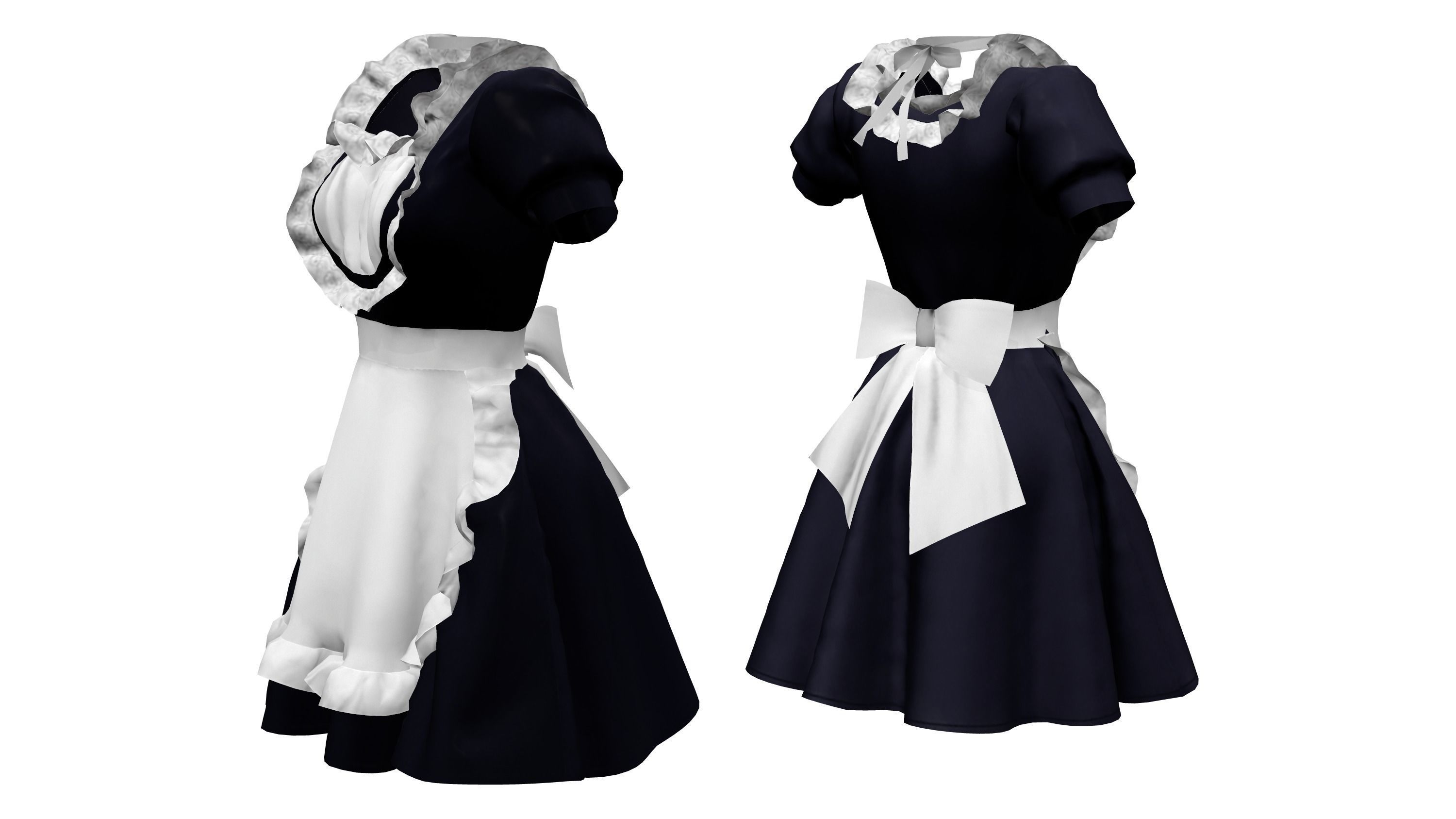3D model Maid Outfit VR / AR / low-poly | CGTrader
