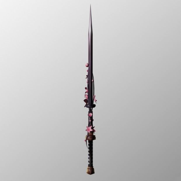 3D model Sakura Sword PBR game rady VR / AR / low-poly | CGTrader