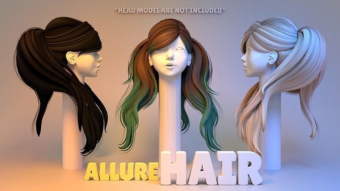 Allure Hair 3D model | CGTrader