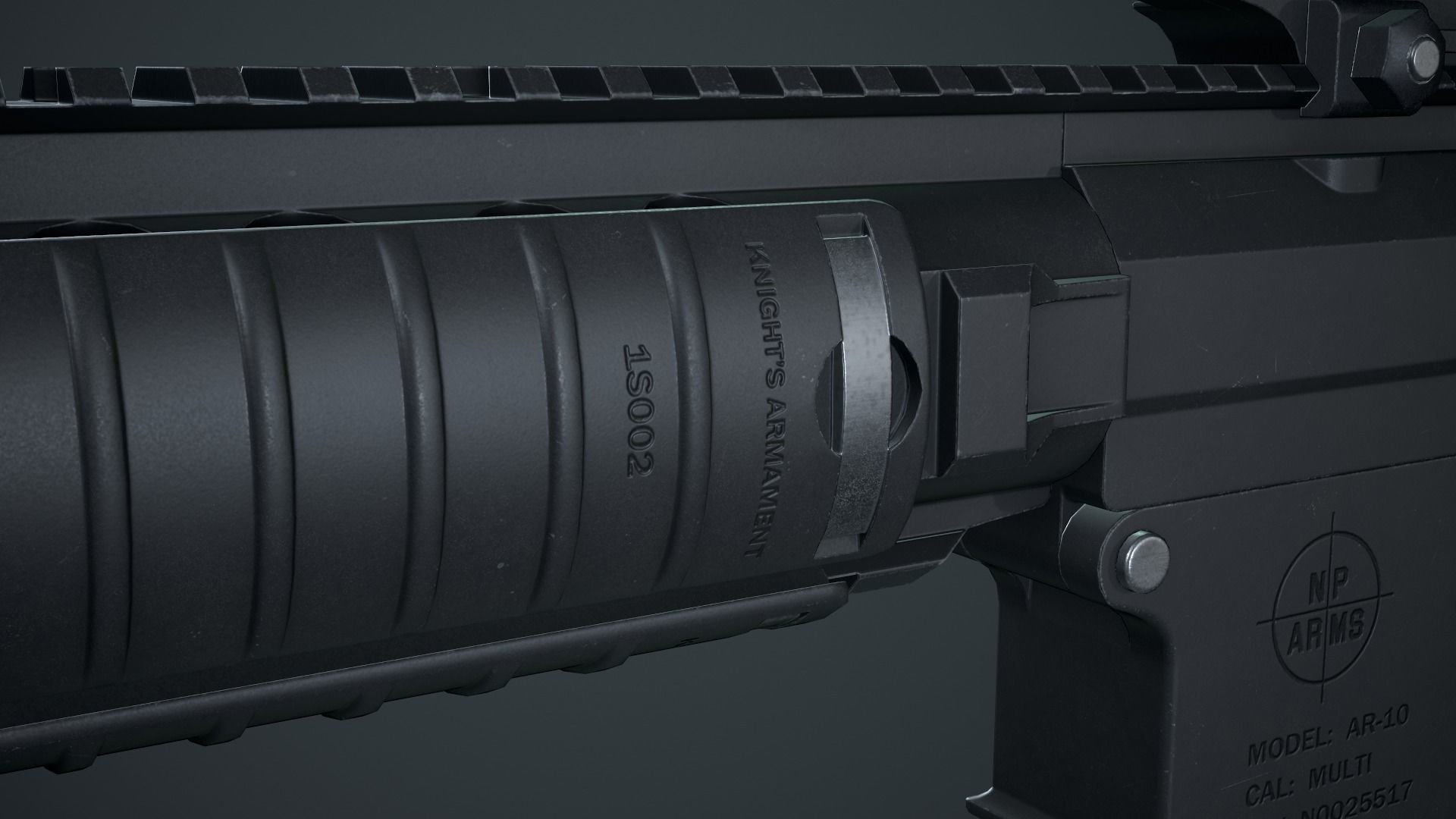 3D model AR-10 Custom-02 M110 edition VR / AR / low-poly | CGTrader