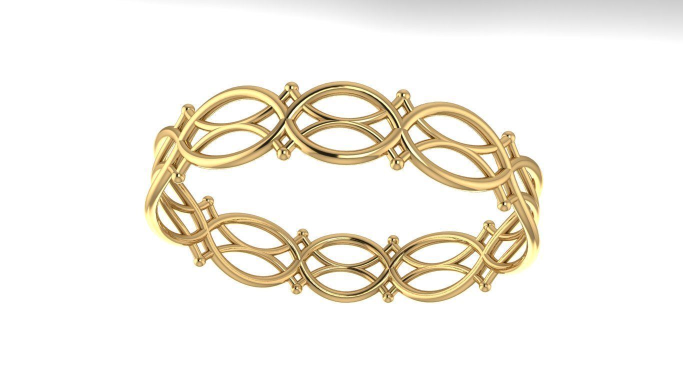 simple curve ring 3D model 3D printable | CGTrader