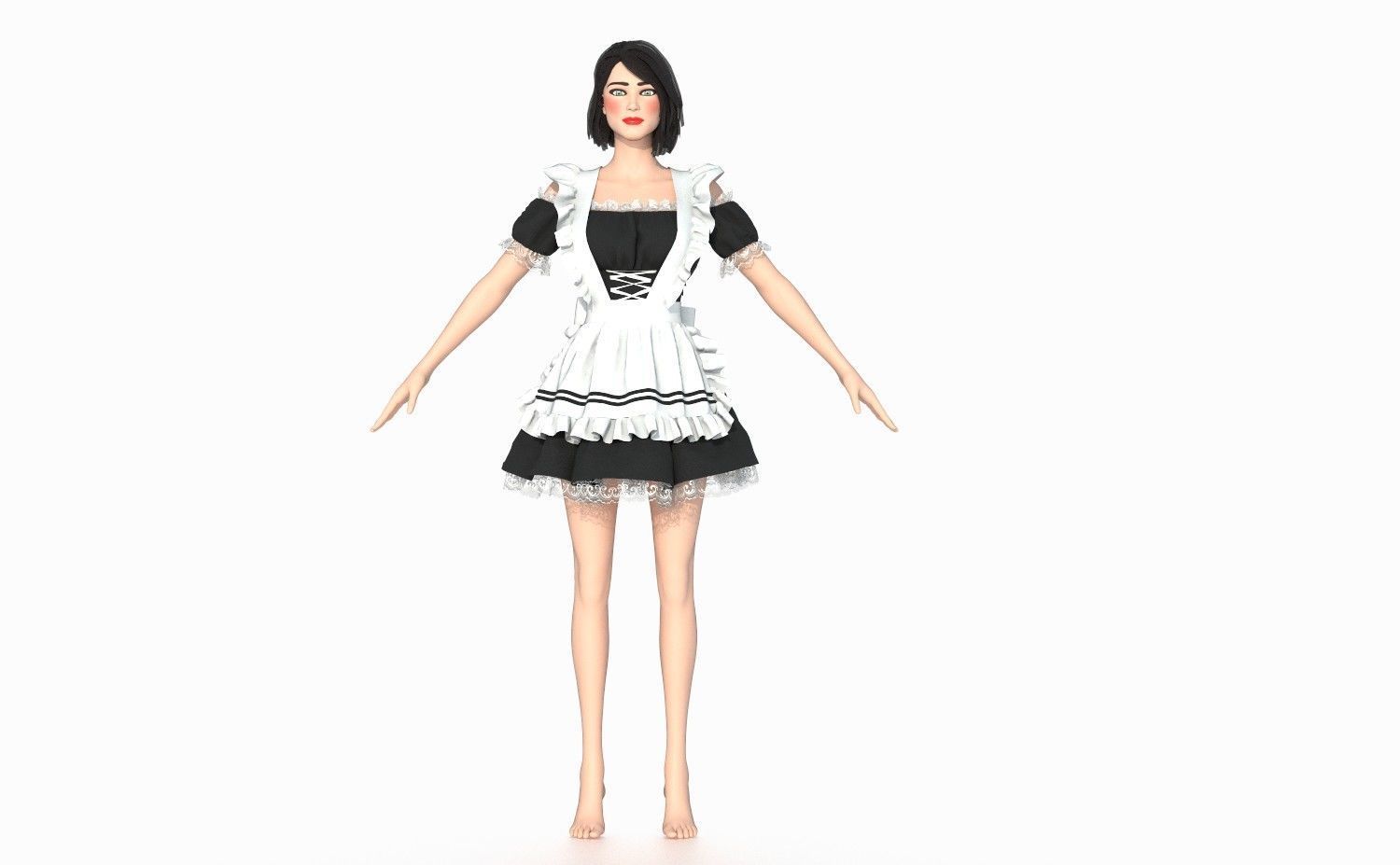 SERVANT WOMAN SUIT 3D model | CGTrader
