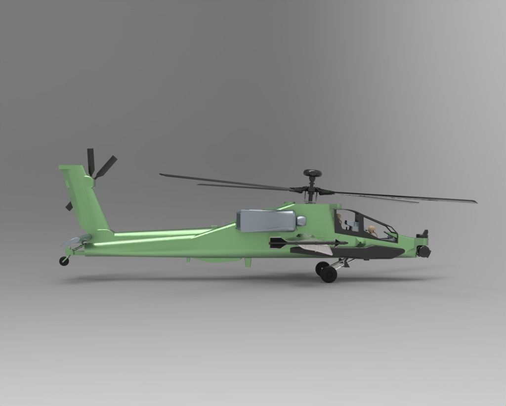 RC Apache Attack Helicopter Design 3D Printer Model 3D model 3D ...
