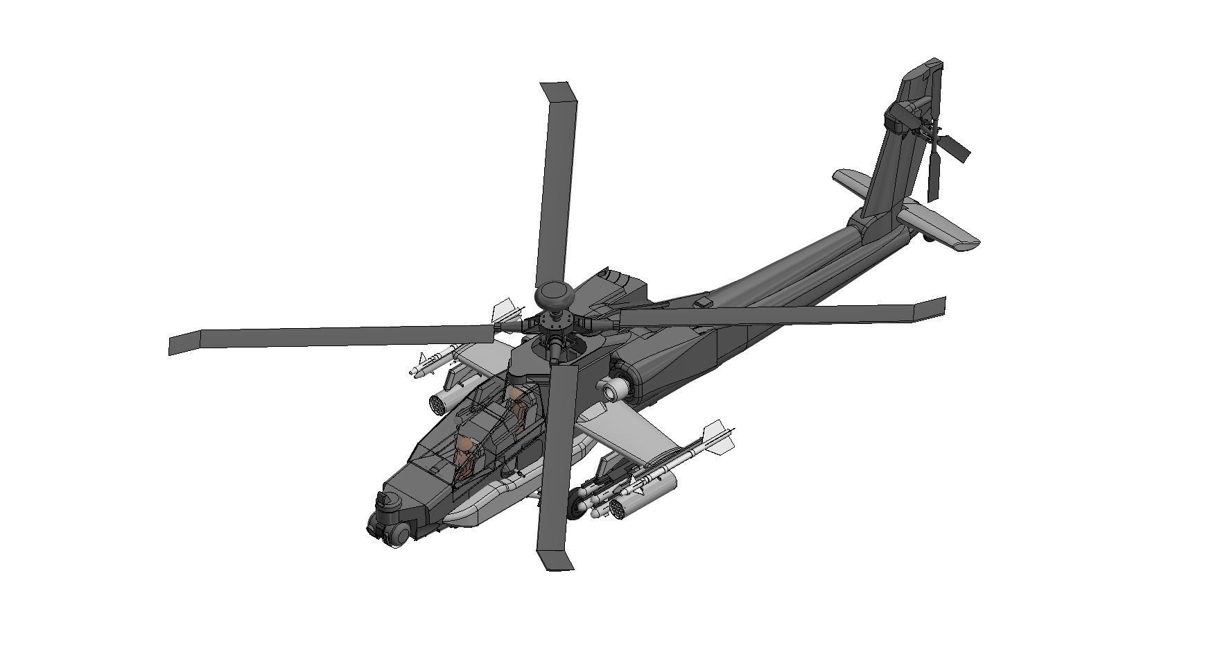 RC Apache Attack Helicopter Design 3D Printer Model 3D model 3D ...