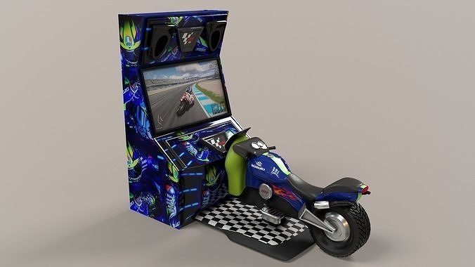 3D model Arcade Coin Operated Bike Game VR / AR / low-poly | CGTrader