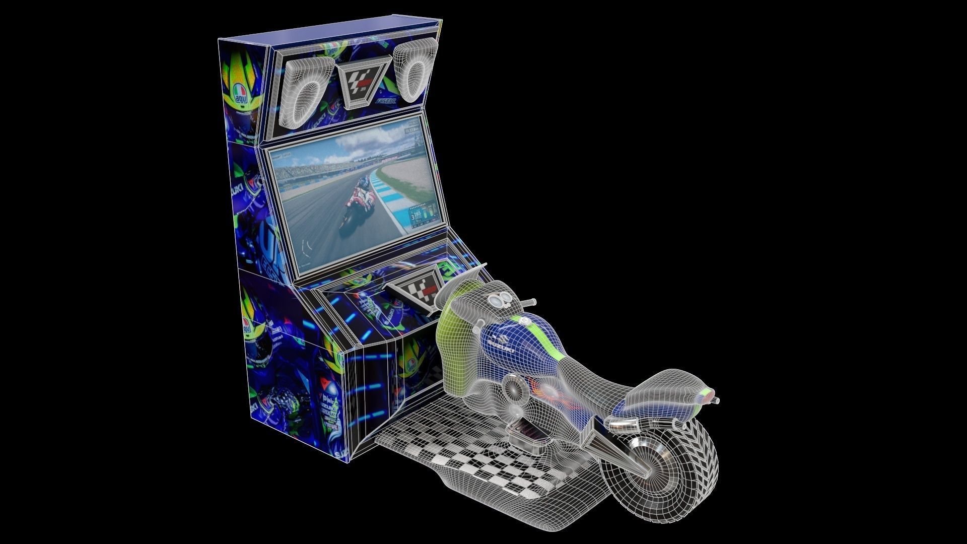 3D model Arcade Coin Operated Bike Game VR / AR / low-poly | CGTrader