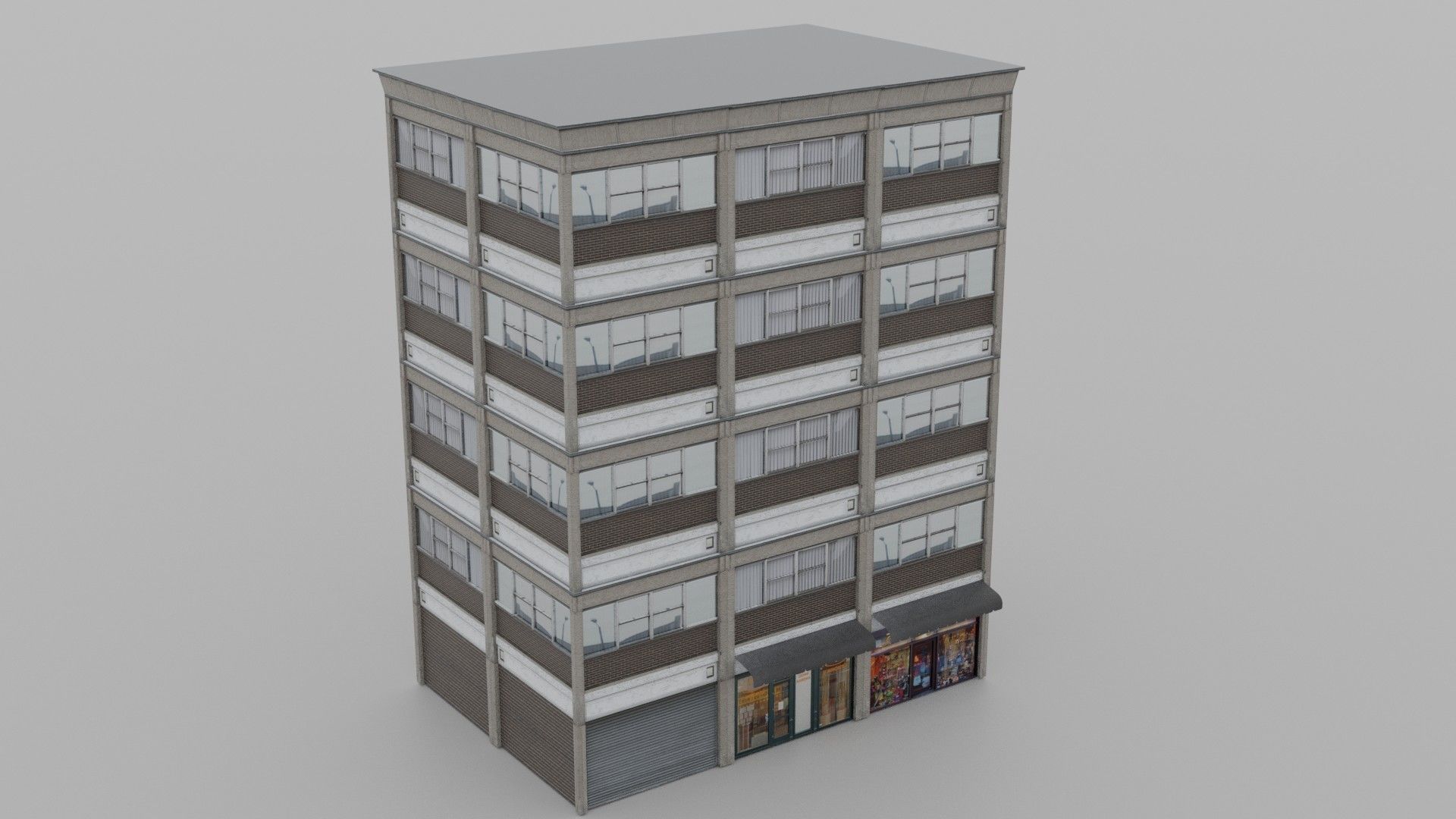 3D model 10 low-poly urban buildings VR / AR / low-poly | CGTrader