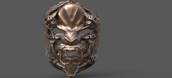 Sci fi Wolf Mask 3 3D model | CGTrader