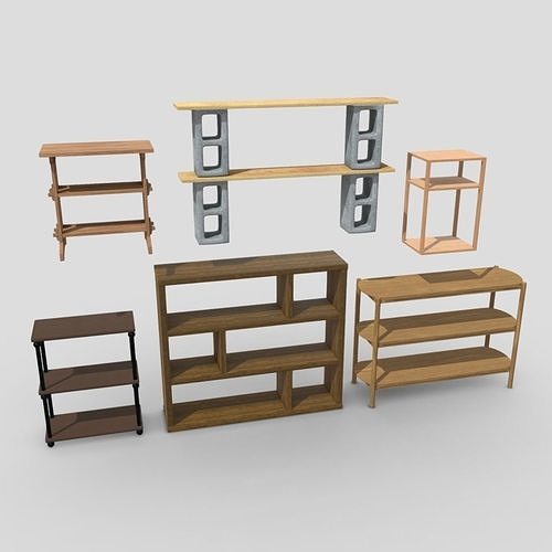 3D model Shelf Pack VR / AR / low-poly | CGTrader