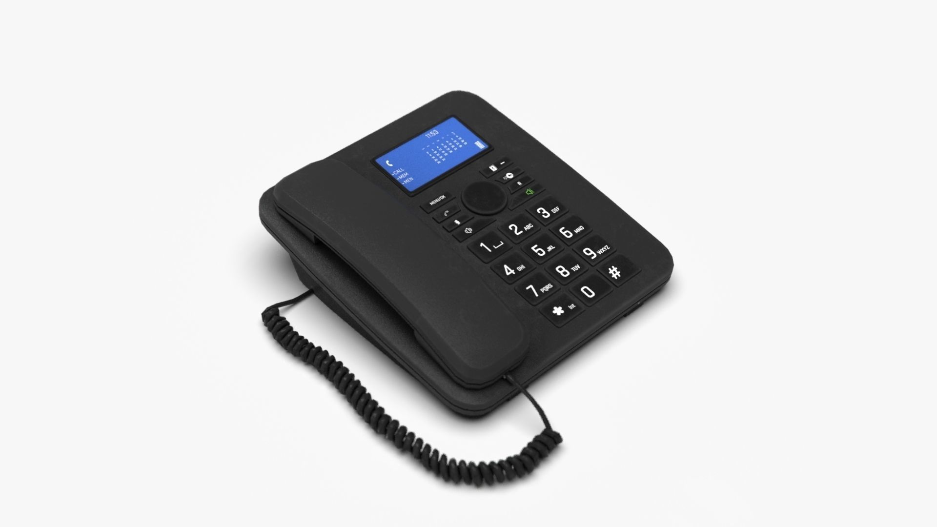 3D model Landline phone with cable VR / AR / low-poly | CGTrader