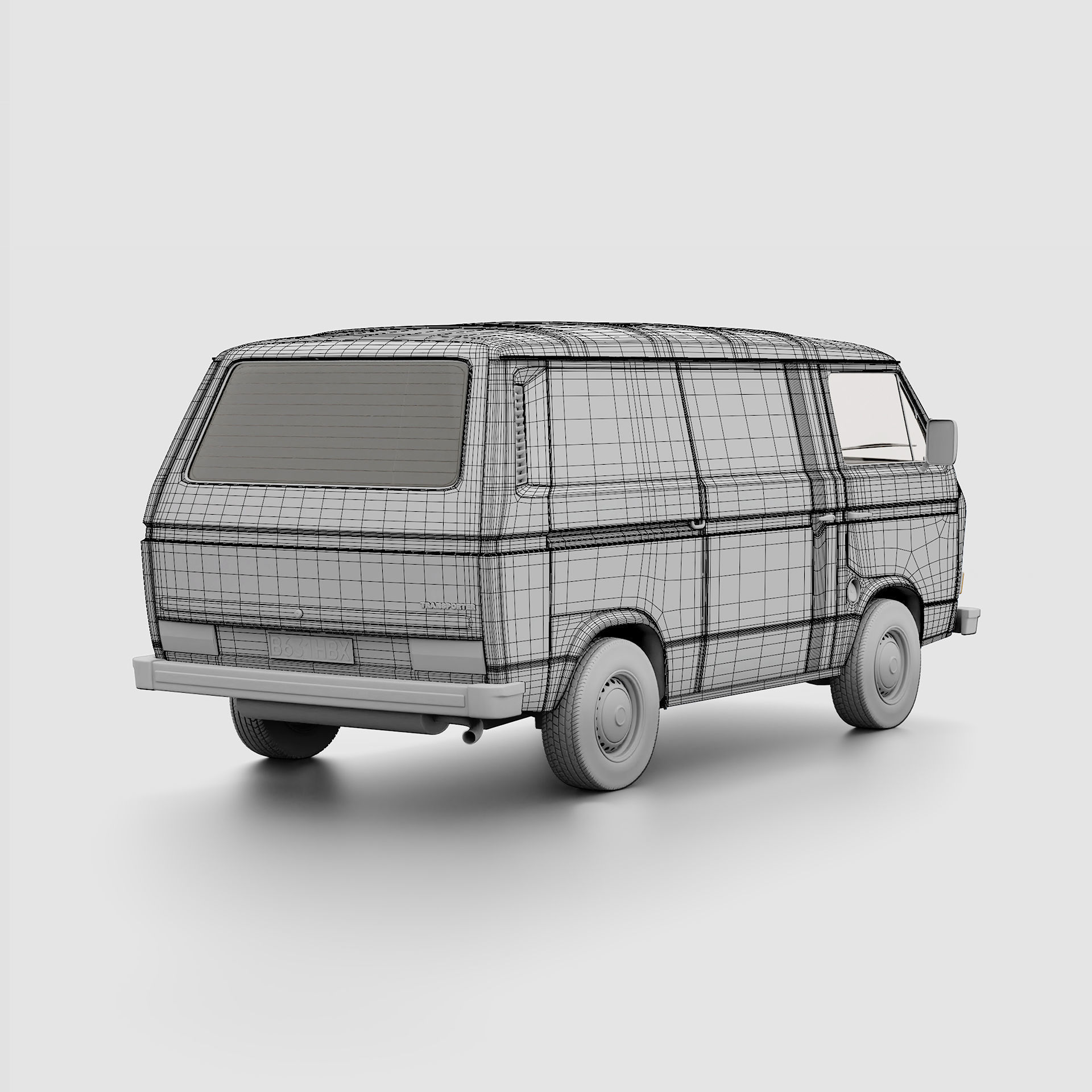 VW Transporter T3 Cargo 3D model | CGTrader