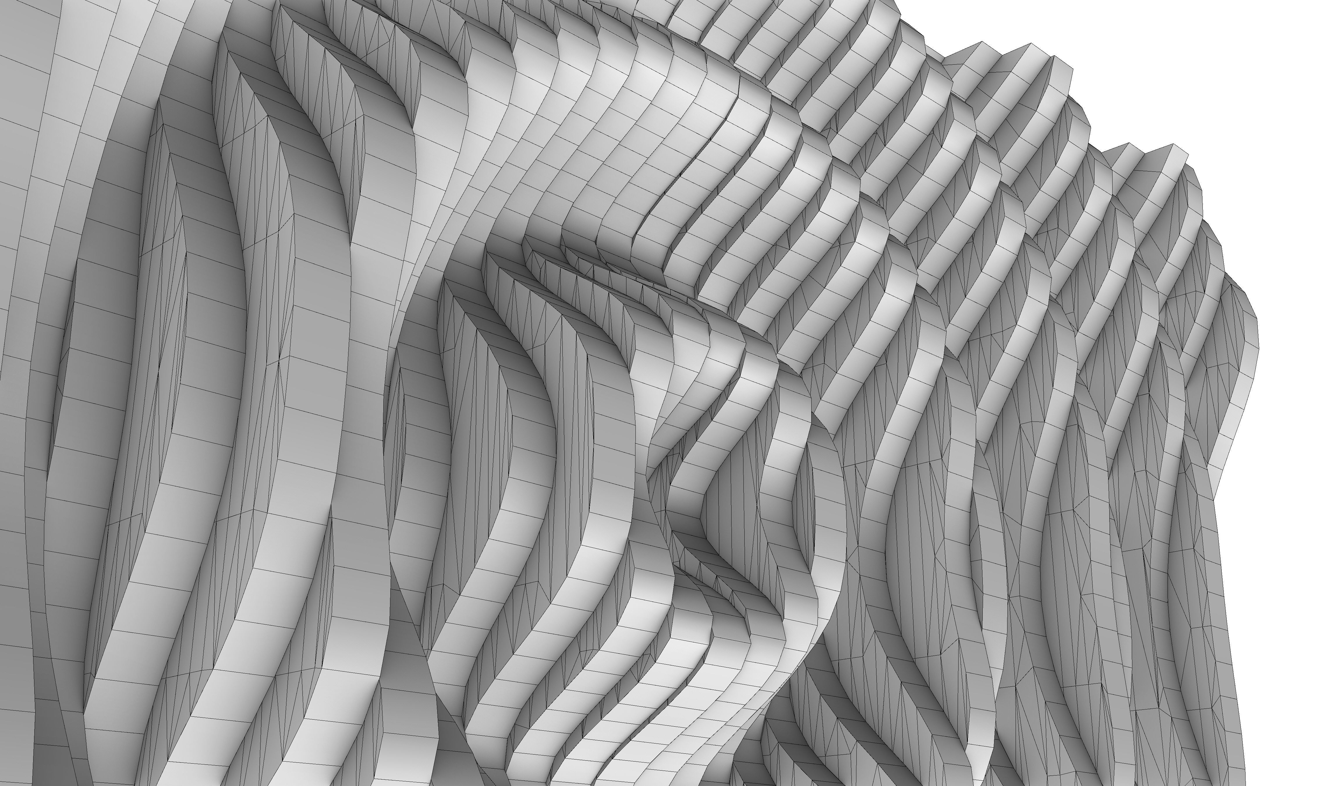 Parametric Wall Sine Pattern 3D model | CGTrader