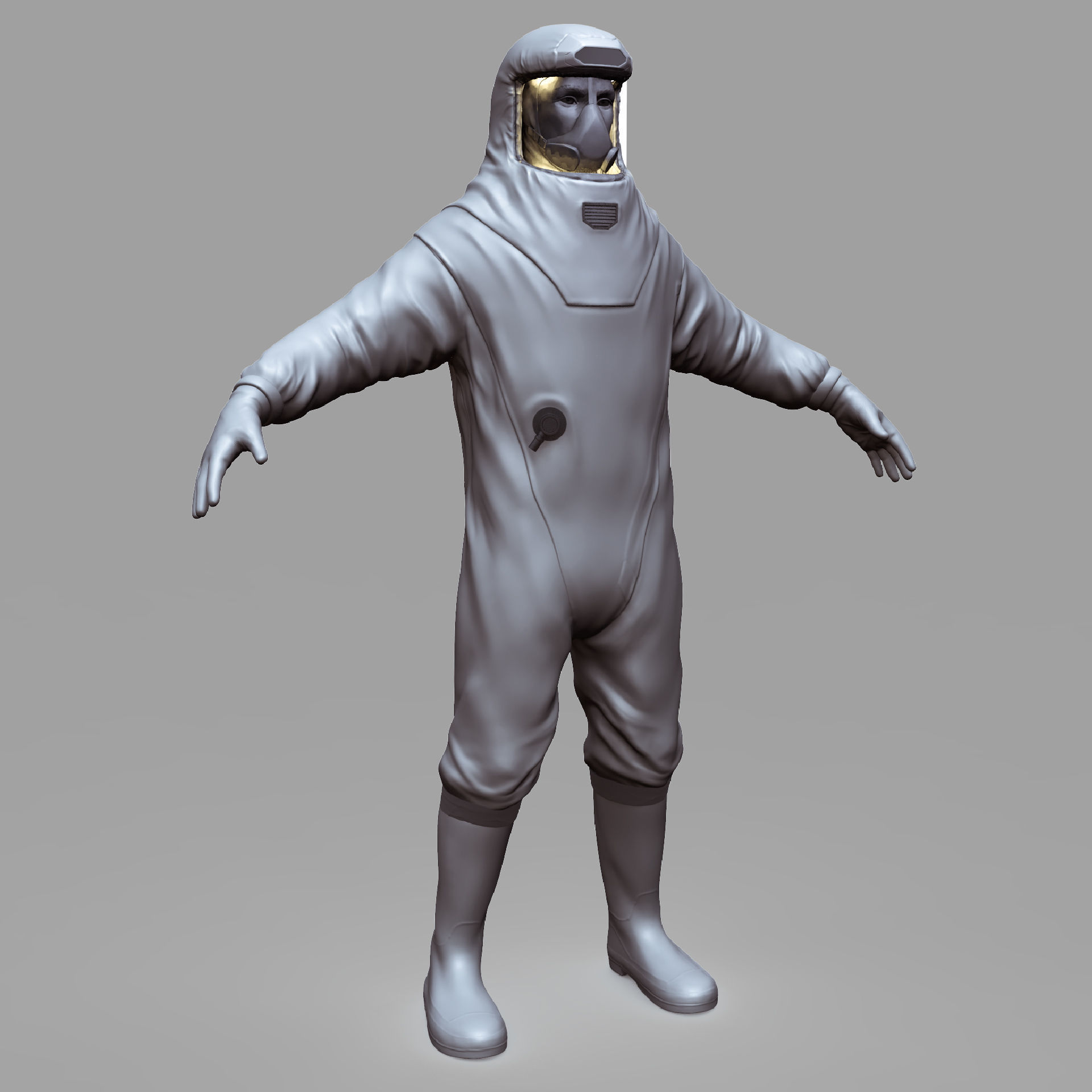 Biohazard protection suit 3D model | CGTrader