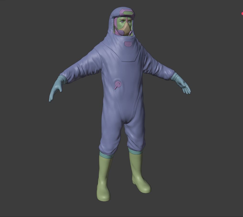 Biohazard protection suit 3D model | CGTrader