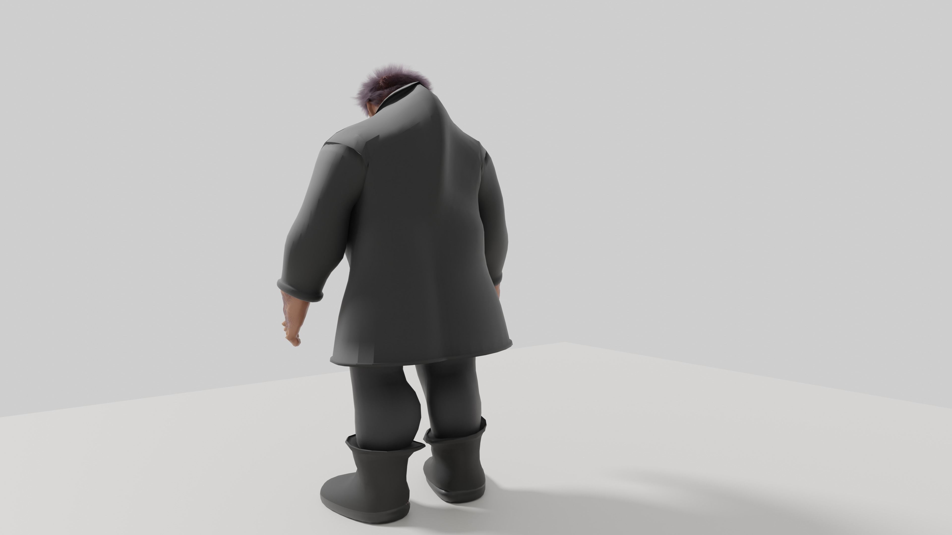 3D model Quasimodo man in coat and boots VR / AR / low-poly | CGTrader