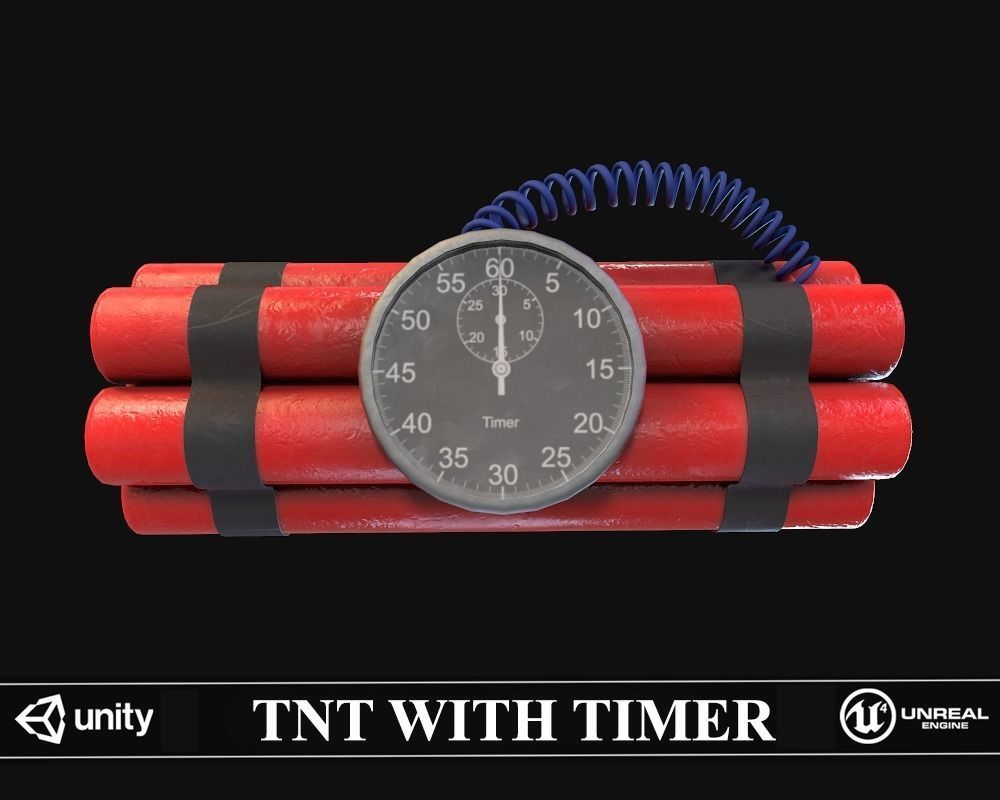 3D model TNT With Timer PBR Low-poly 3D model VR / AR / low-poly | CGTrader