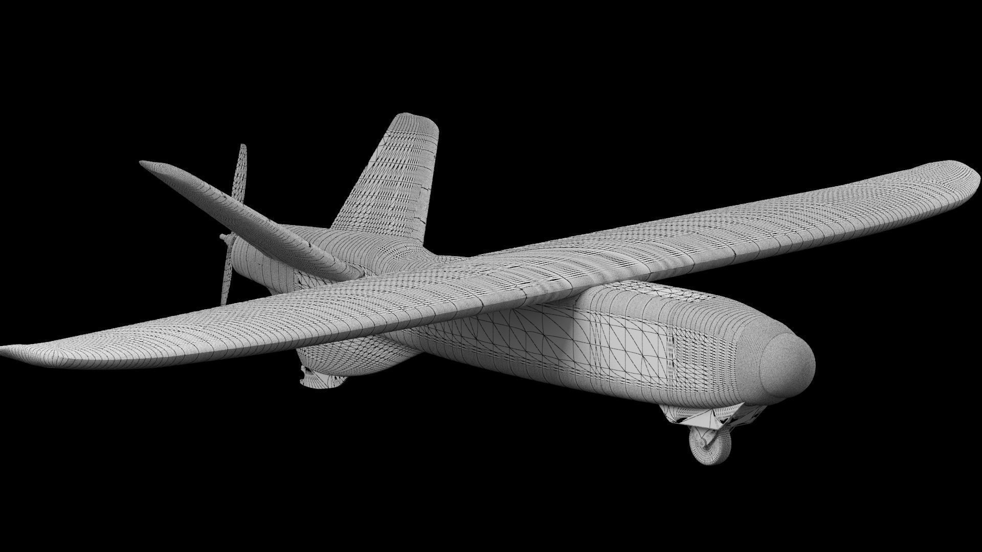 UAV Talon plane 3D model rigged | CGTrader