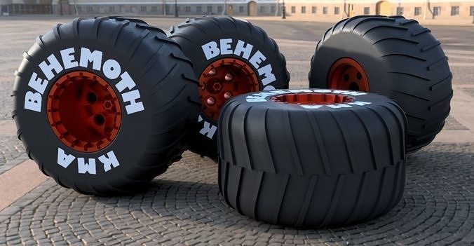 monster wheel 04 free 3D model | CGTrader