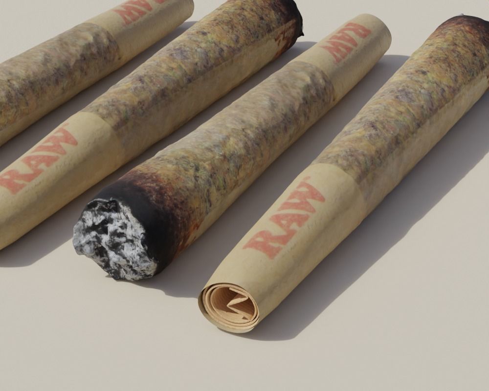 Photoscanned Burnt Pre-Roll Cannabis Joint 3D model | CGTrader