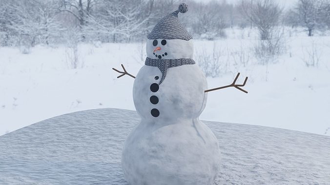 3D model Snowman 3D mode Made in blender VR / AR / low-poly | CGTrader