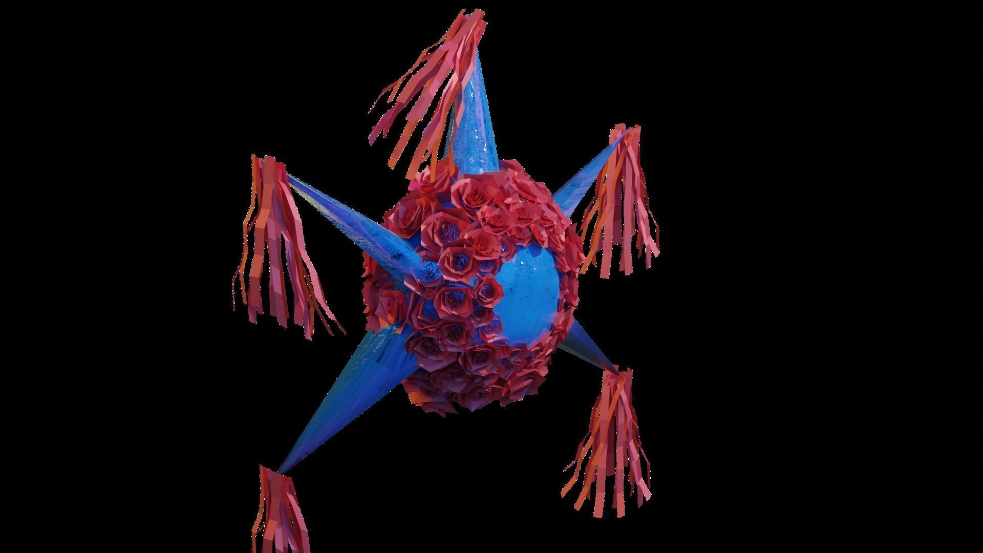 Pinata mexicana 3D model rigged | CGTrader