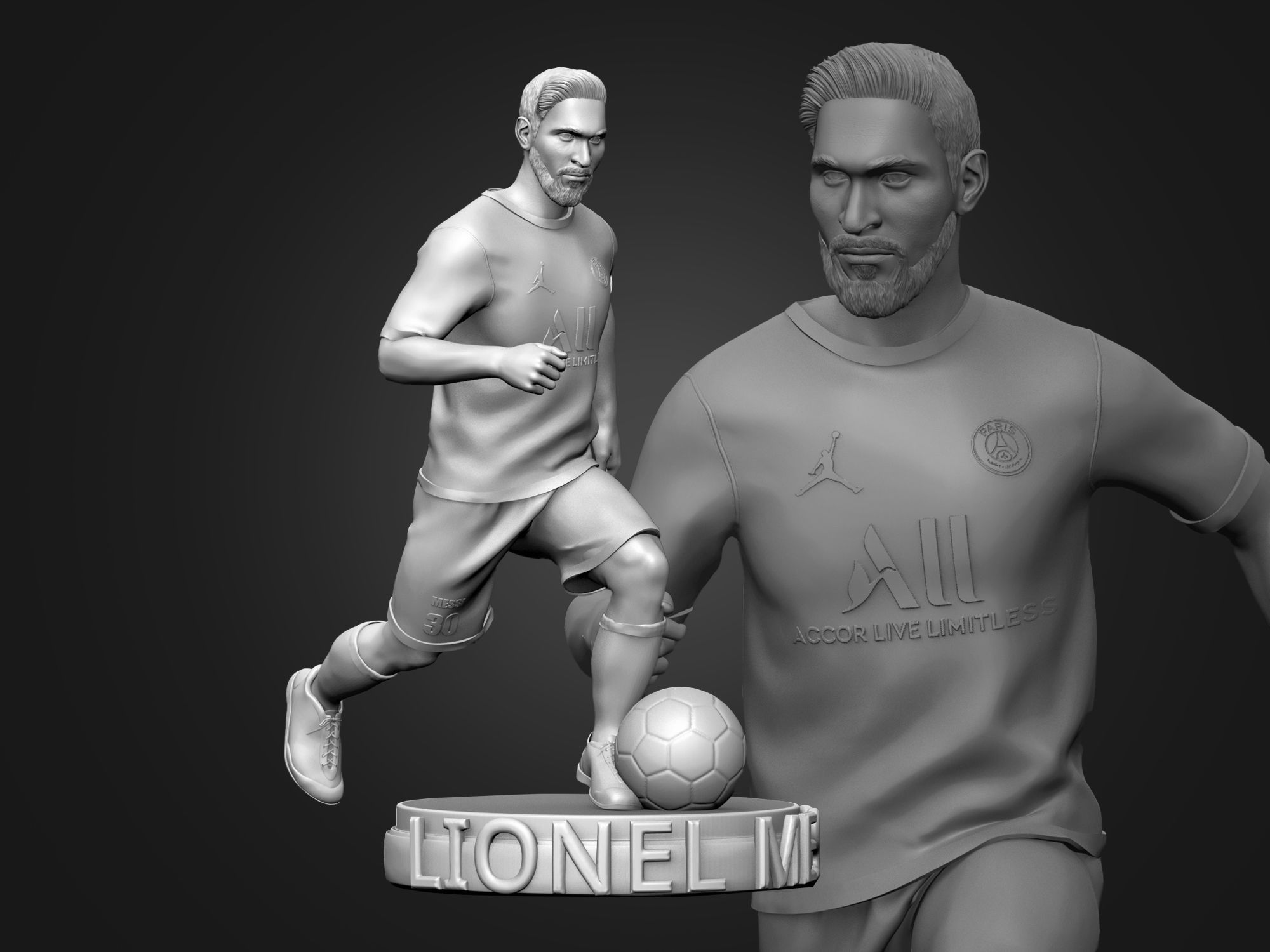 Messi 3D Printable 3S free 3D model 3D printable | CGTrader