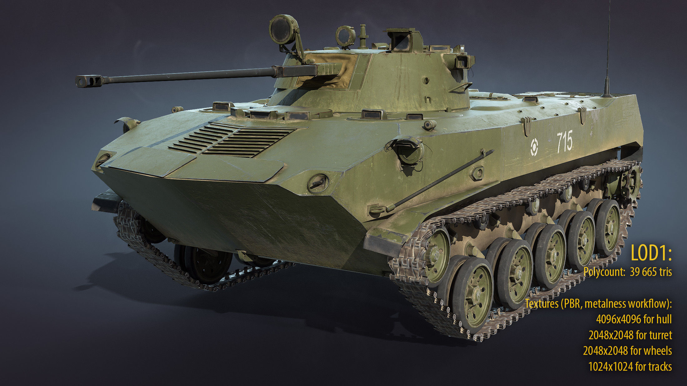 BMD-2 Collection military tank VR / AR / low-poly | CGTrader