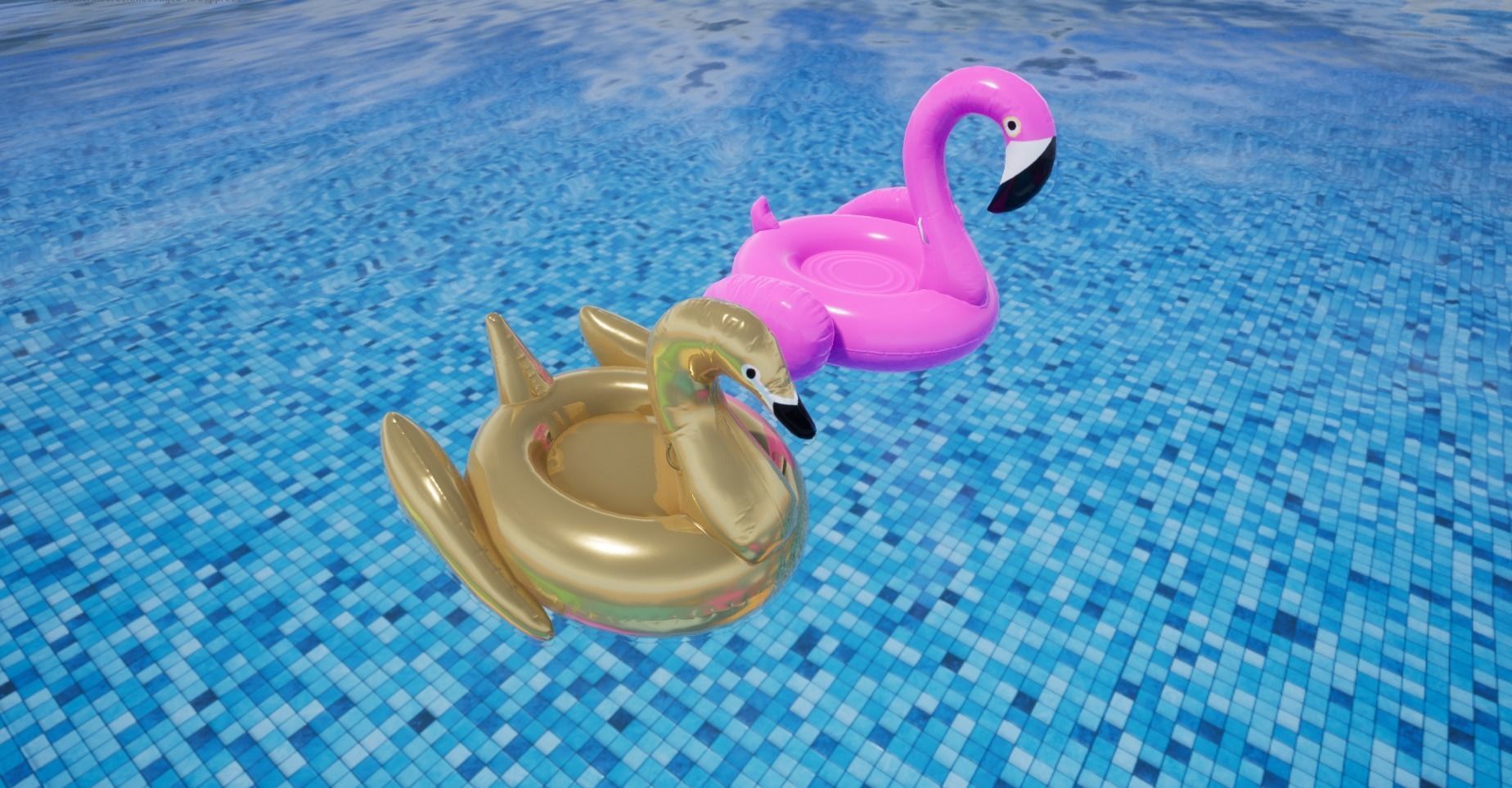 3D model Pool Inflatable floats VR / AR / low-poly | CGTrader