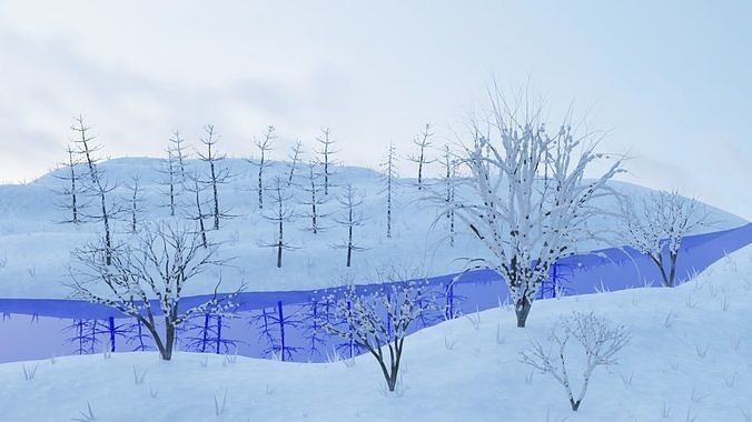 Winter Forest 3D model | CGTrader