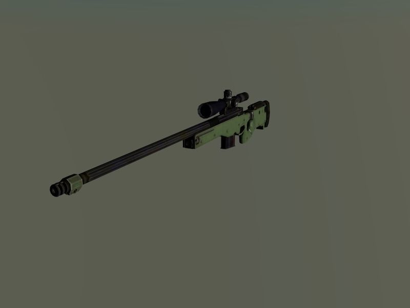 3D model AWM Sniper Rifle VR / AR / low-poly | CGTrader