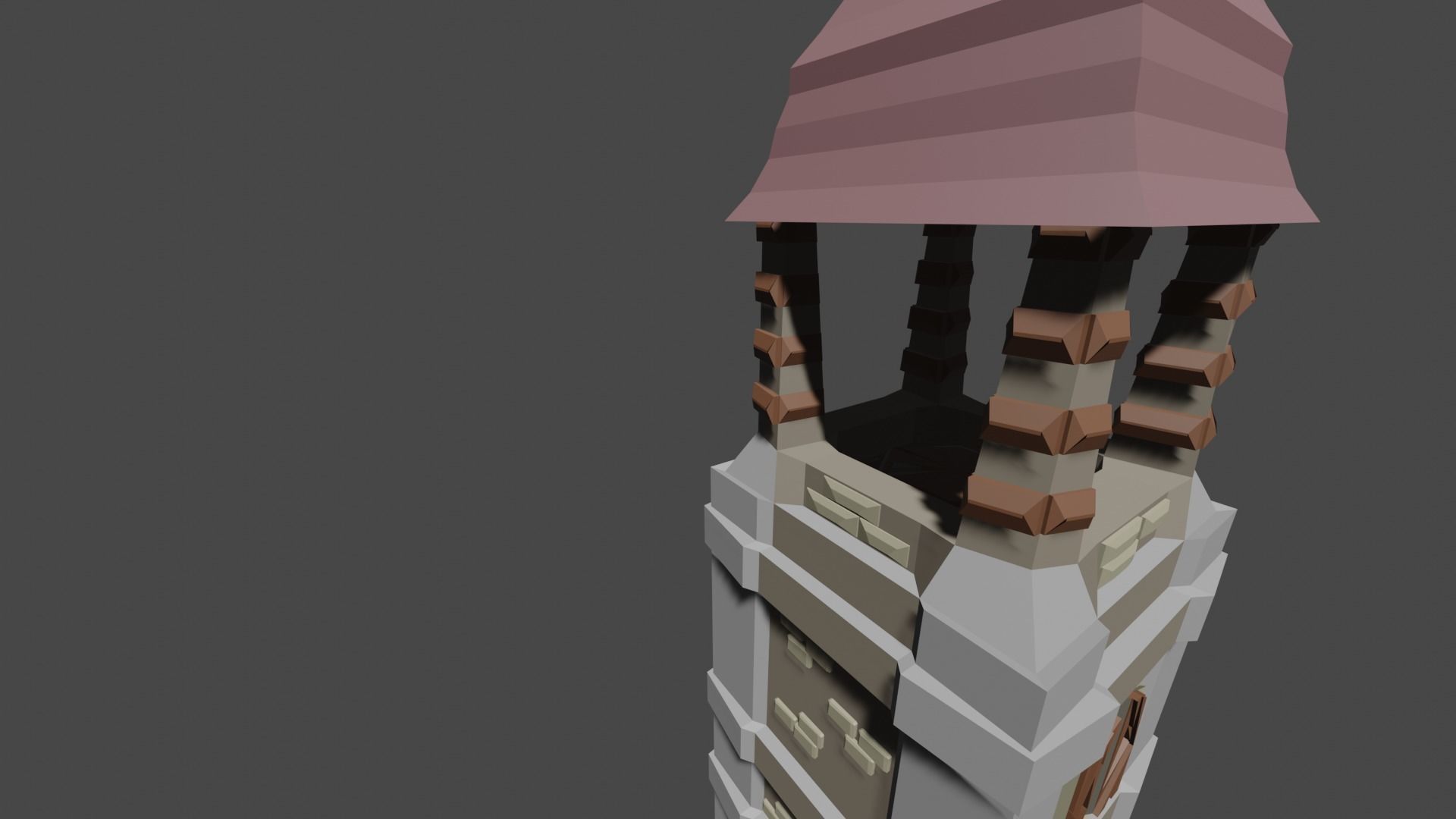 3D model Medieval tower Low poly VR / AR / low-poly | CGTrader