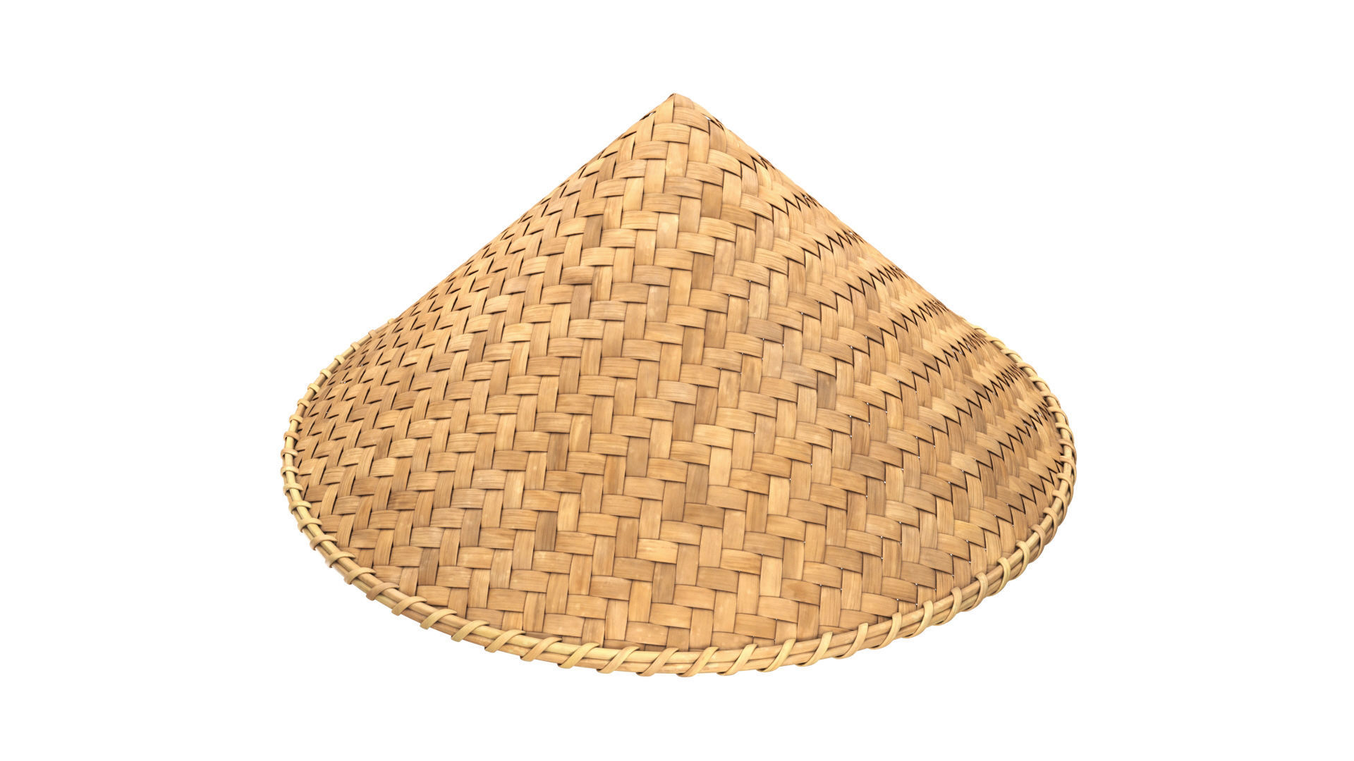 Asian bamboo hat 3D model | CGTrader