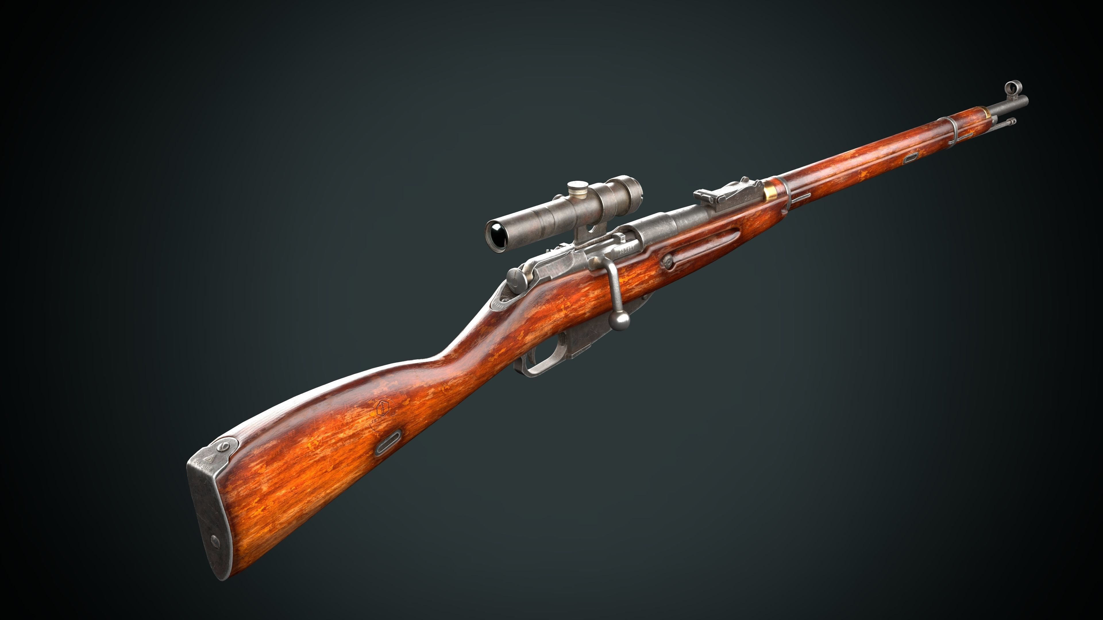 3D model Mosin Nagant Sniper Rifle VR / AR / low-poly | CGTrader