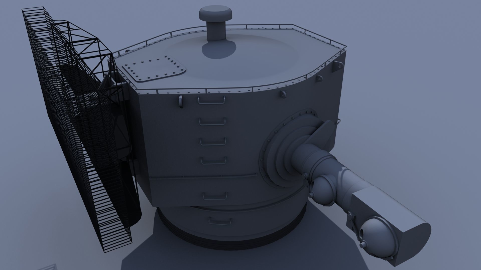 Battleship Bismarck 7m Rangefinder free 3D model | CGTrader