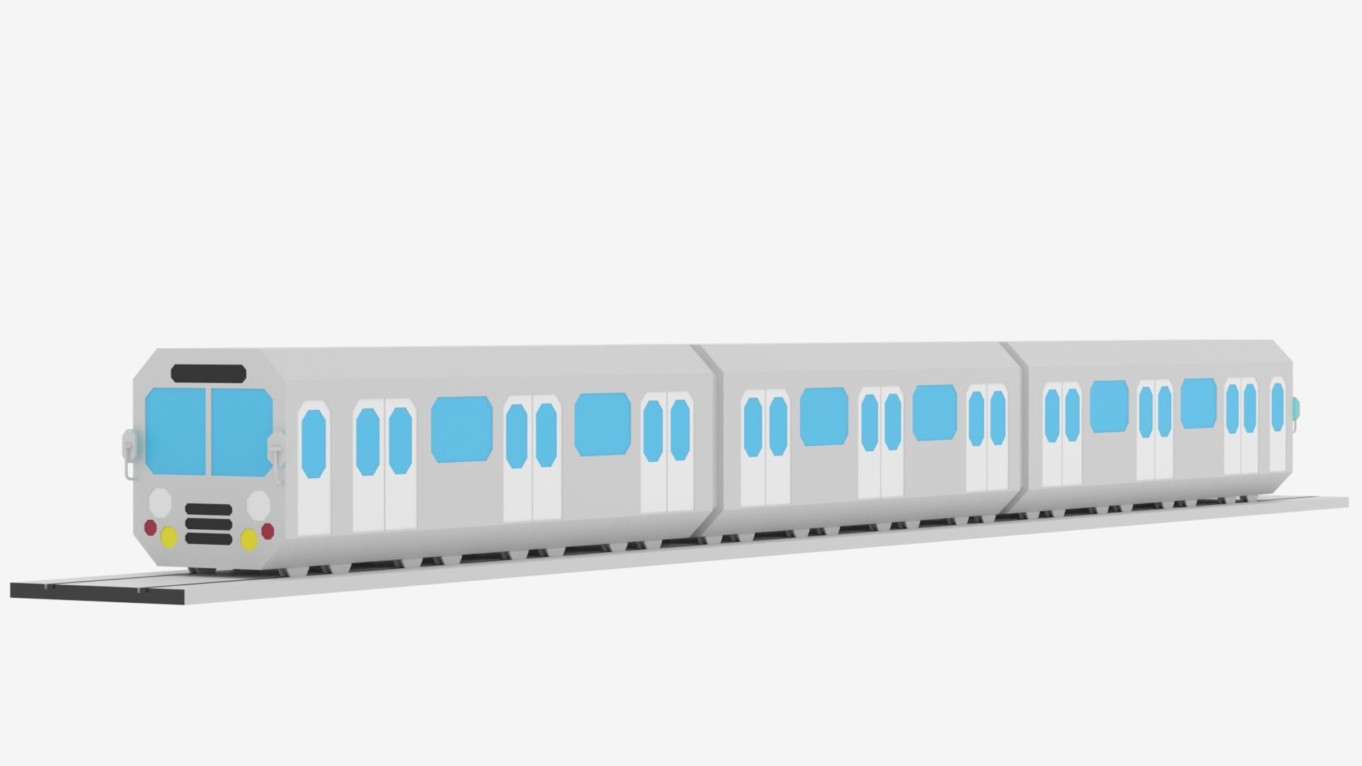 3D model Cartoon Metro Subway Train VR / AR / low-poly | CGTrader