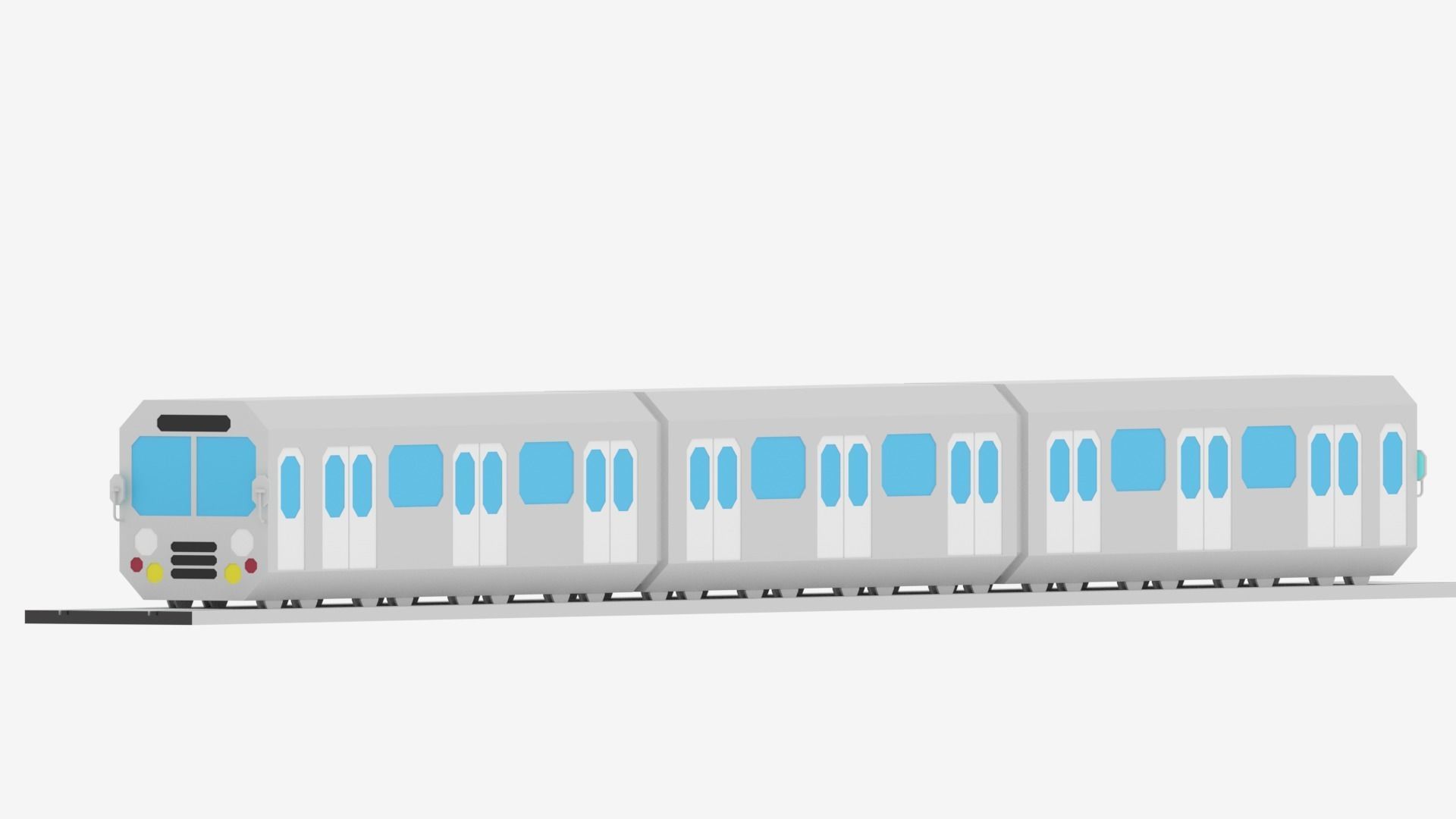 3D model Cartoon Metro Subway Train VR / AR / low-poly | CGTrader